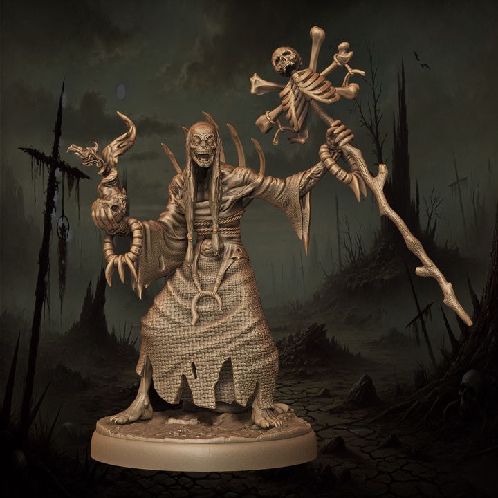 3D Printable Orc Warlock - 10 poses & 1 mounted - Army of Darkness ...