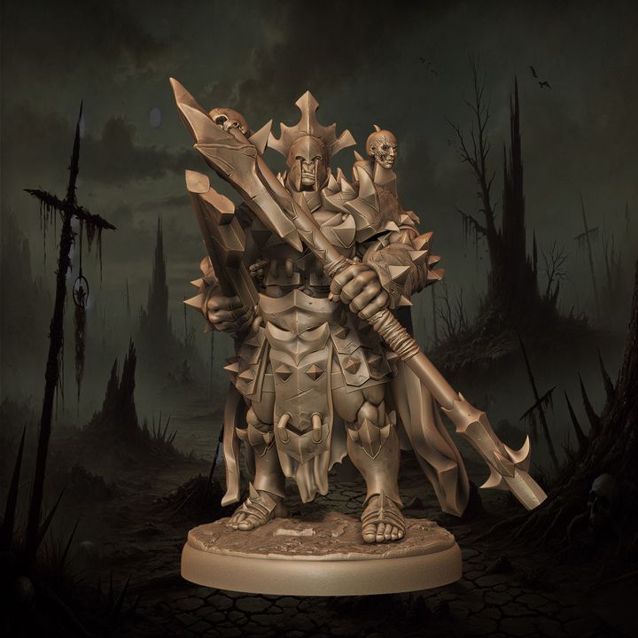 3D Printable Orc Warlord - 10 poses & 1 mounted - Army of Darkness ...