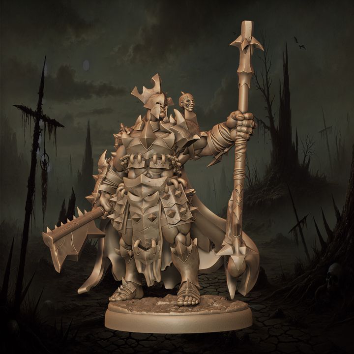 3D Printable Orc Warlord - 10 poses & 1 mounted - Army of Darkness ...