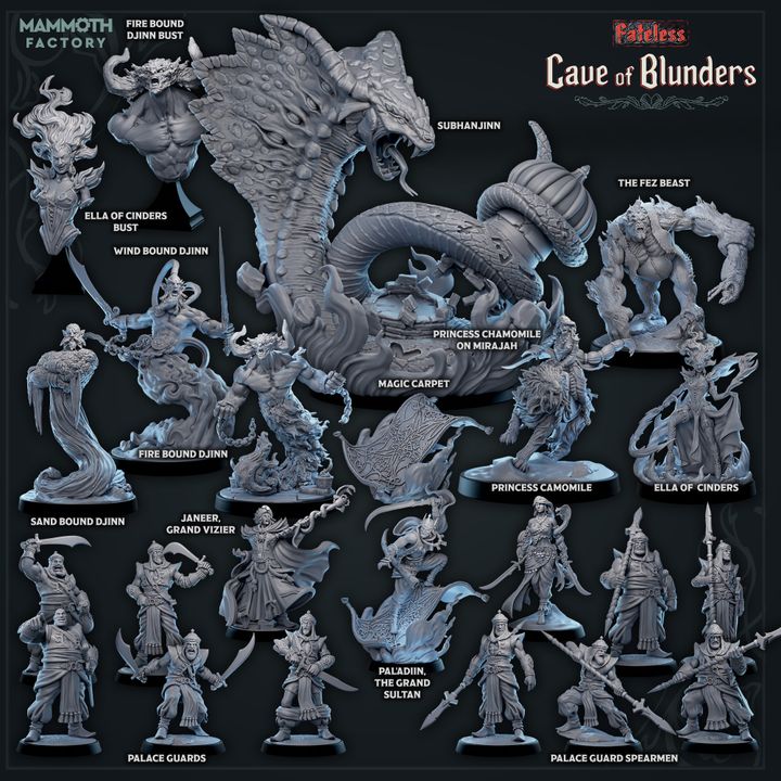 3D Printable Spell Bound Genie (Wind) by Mammoth Factory