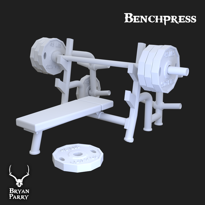 3D Printable Benchpress PR Tracker by Bryan Parry