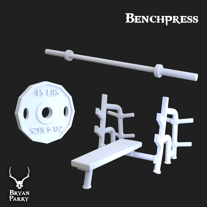 3D Printable Benchpress PR Tracker by Bryan Parry