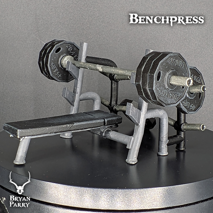 3D Printable Benchpress PR Tracker by Bryan Parry
