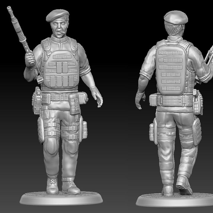 3D Printable Black Mesa HECU Captain miniature! by Dobromir Antonov