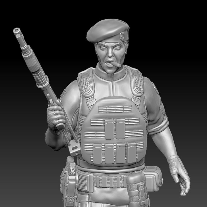 3D Printable Black Mesa HECU Captain miniature! by Dobromir Antonov