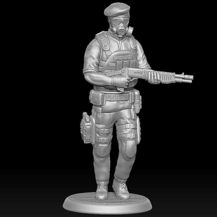 3D Printable Black Mesa HECU Captain miniature 2/2! by Dobromir Antonov