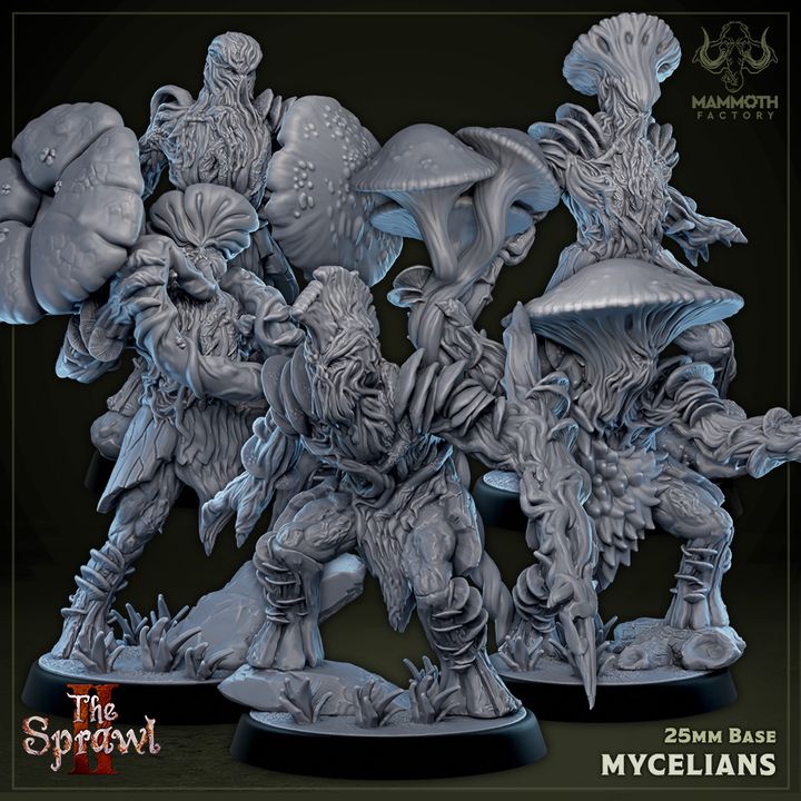 3D Printable Mycelian Warband (5 Models) by Mammoth Factory