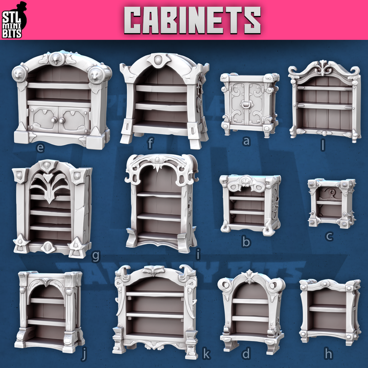 3D Printable 1001 - Cabinet by STL Mini Bits