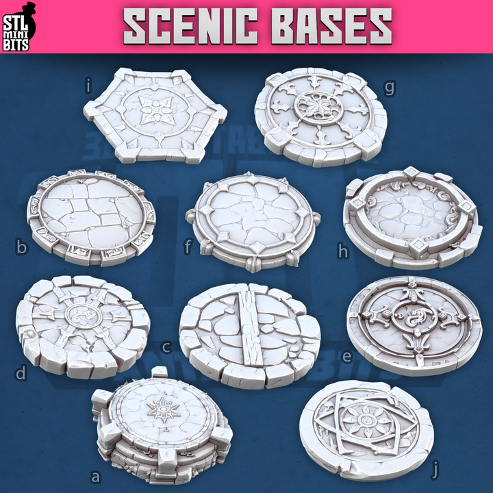 3D Printable 1001 - Scenic Bases by STL Mini Bits