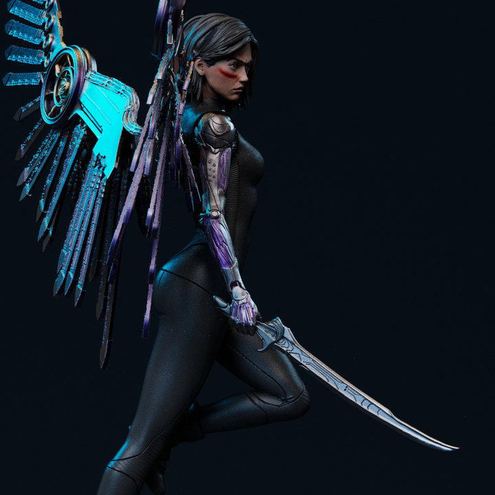 3D Printable The Cybernetic Warrior Heart of Steel Spirit of a Fighter ...