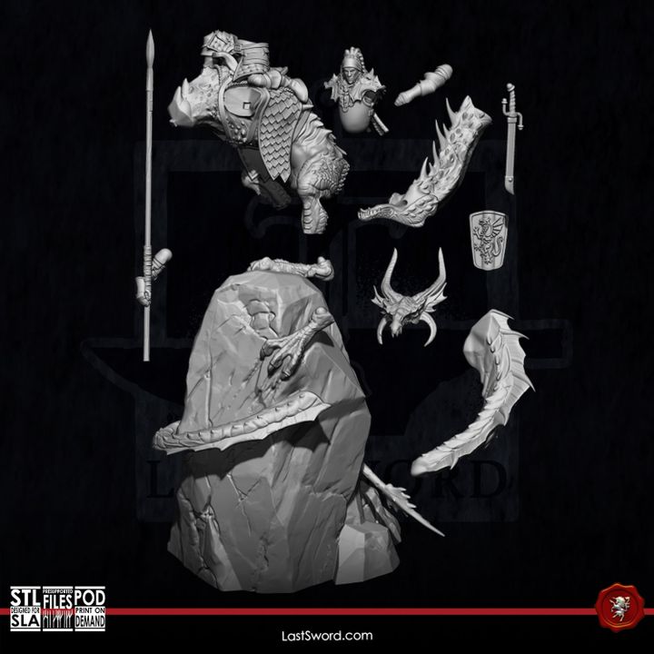 3D Printable Vaelkar The Oathbound and Xalvethis by LastSword Miniatures