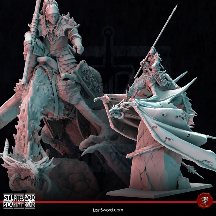 3D Printable Vaelkar The Oathbound and Xalvethis by LastSword Miniatures