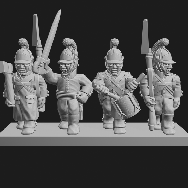 3D Printable 6-15mm Austrian Line Infantry (Fusiliers & Grenadiers ...