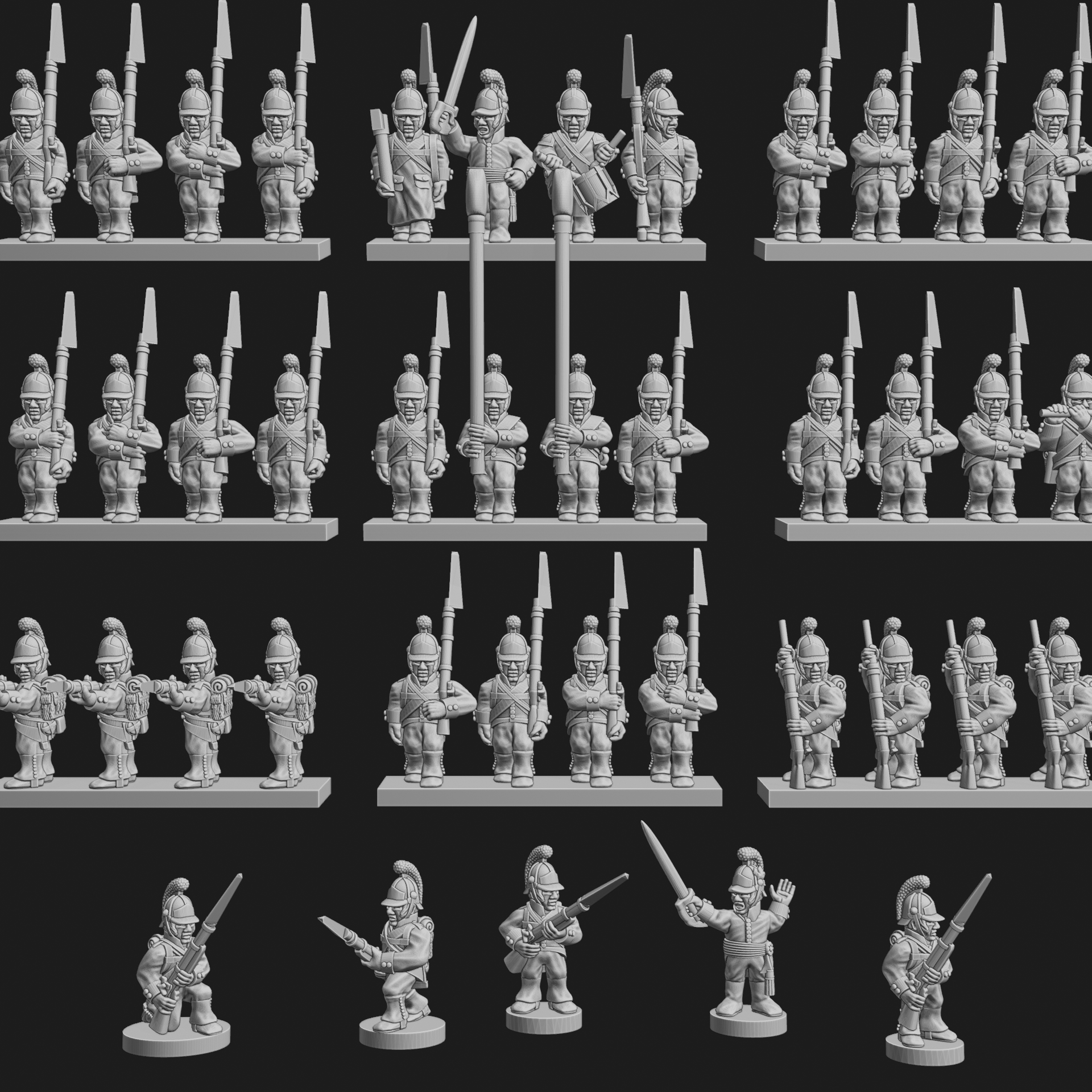 6-15mm Austrian Line Infantry (Fusiliers & Grenadiers) (1798-1809) NAP-AU-1