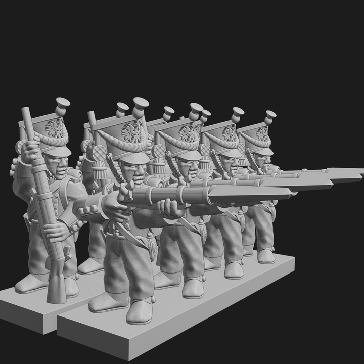 3D Printable 6-15mm Polish Line Infantry (Fusiliers, Grenadiers ...