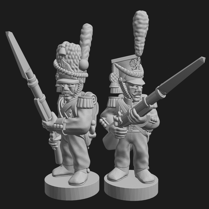 3D Printable 6-15mm Polish Line Infantry (Fusiliers, Grenadiers ...