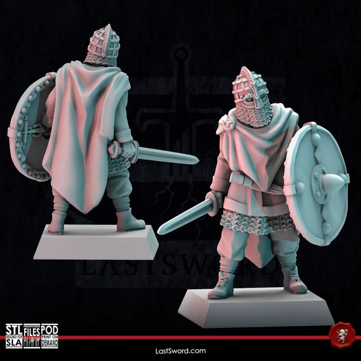 3D Printable AngloSaxons Thegn Resting by LastSword Miniatures