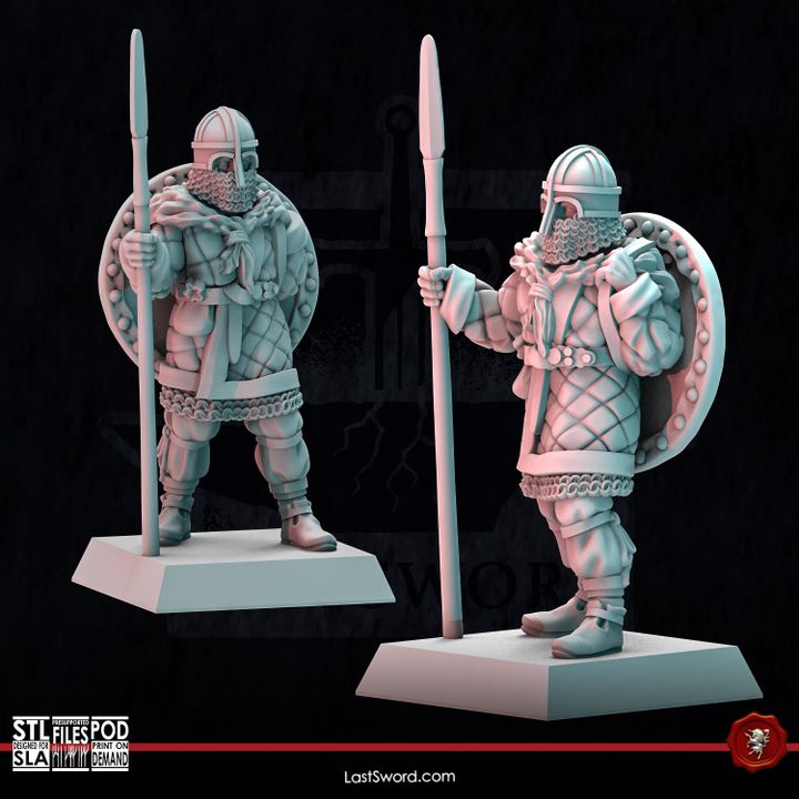 3D Printable AngloSaxons Thegn Resting by LastSword Miniatures