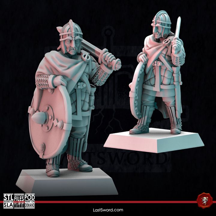 3D Printable AngloSaxons Thegn Resting by LastSword Miniatures