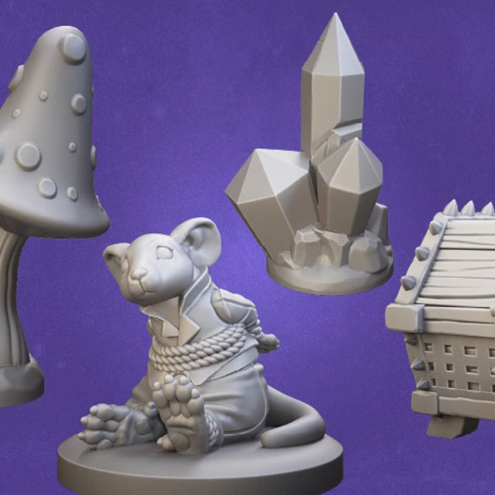 3D Printable Dungeon Dressing_Campaign 02 by Kraken Games Lab