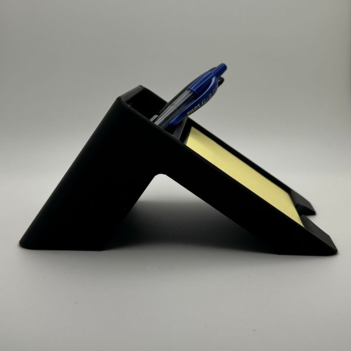 3D Printable Tilted Pen & Sticky Note Holder - designx-lab.com by ...
