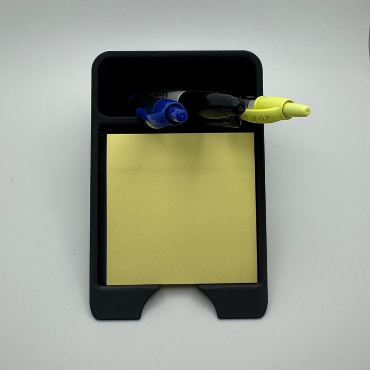3D Printable Tilted Pen & Sticky Note Holder - designx-lab.com by ...