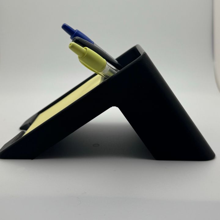 3D Printable Tilted Pen & Sticky Note Holder - designx-lab.com by ...