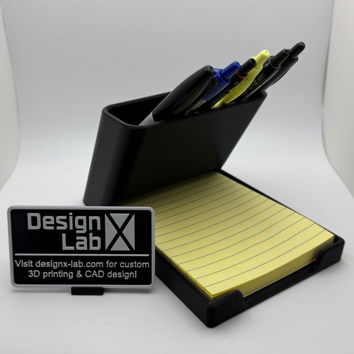 3D Printable Pen and 6" Sticky Note Holder - designx-lab.com by ...