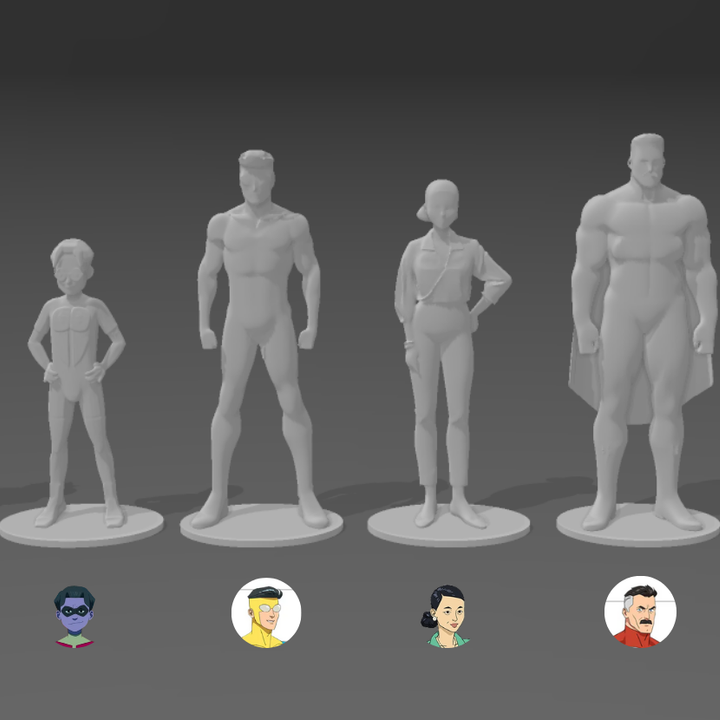 3D Printable Miniaturas - Invincible by ocram3000