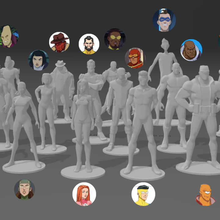 3D Printable Miniaturas - Invincible by ocram3000