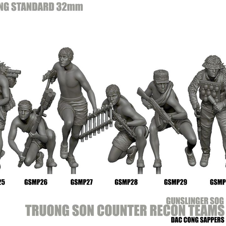 3D Printable GUNSLINGER: 'Vietnam War' Truong Son PAVN 'DAC CONG ...