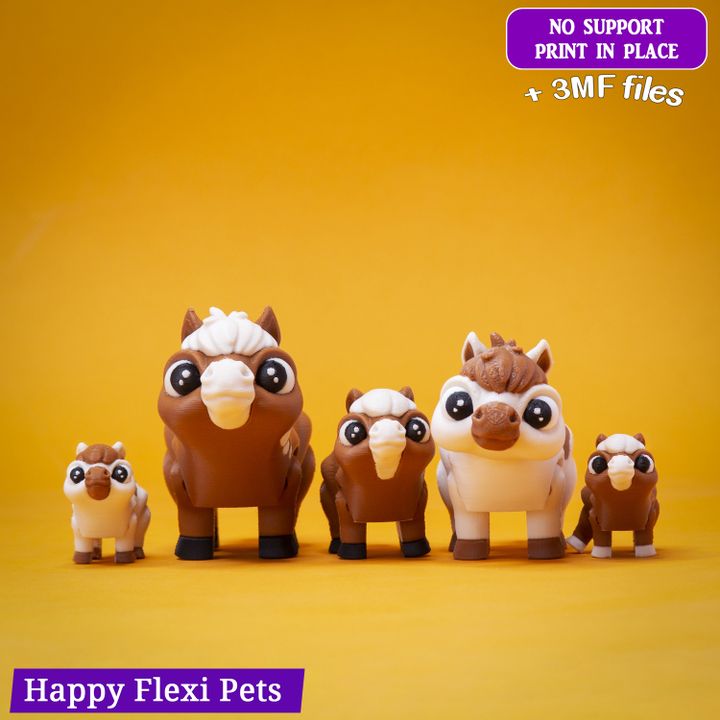 3D Printable Little Pony the flexi cartoon toy by Happy Flexi pets