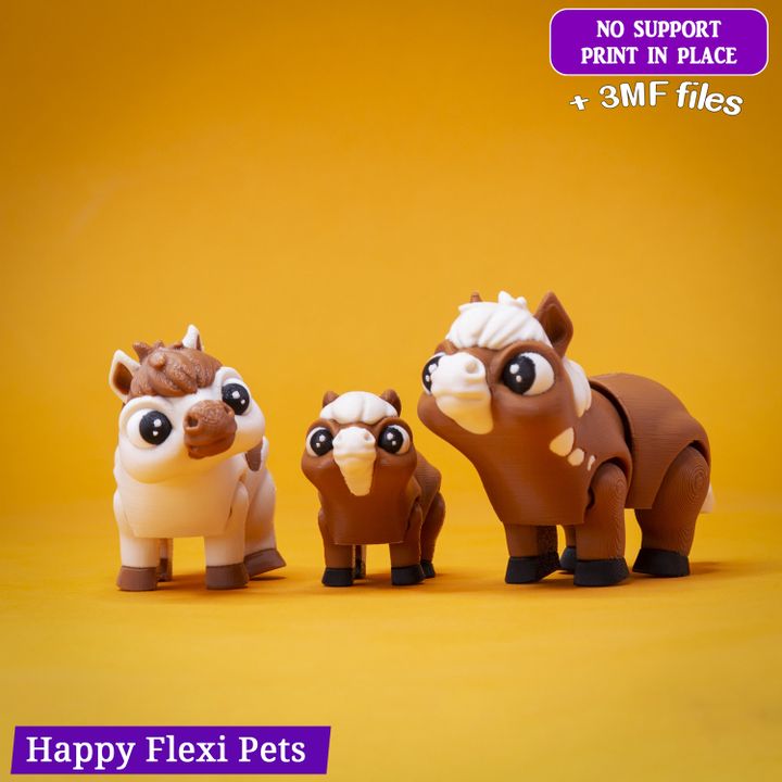 3D Printable Little Pony the flexi cartoon toy (#66) by Happy Flexi pets