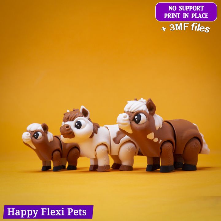 3D Printable Little Pony the flexi cartoon toy (#66) by Happy Flexi pets