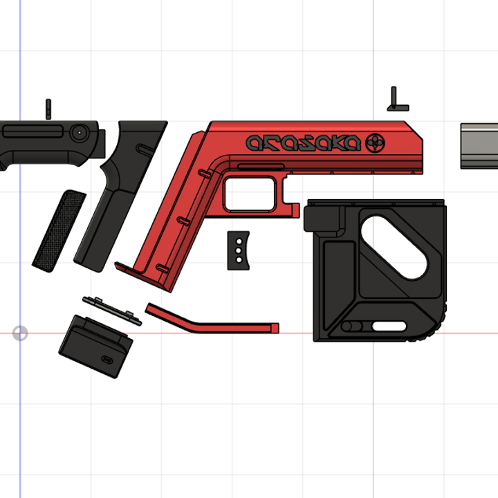 3D Printable Arasaka Senkoh LX "Raiju" - Iconic Cyberpunk 2077 Pistol ...