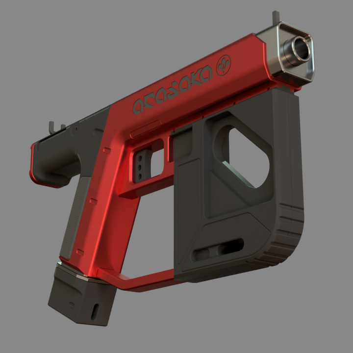 3D Printable Arasaka Senkoh LX "Raiju" - Iconic Cyberpunk 2077 Pistol ...