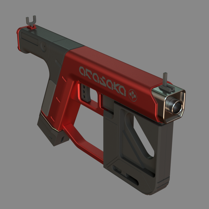 3D Printable Arasaka Senkoh LX "Raiju" - Iconic Cyberpunk 2077 Pistol ...