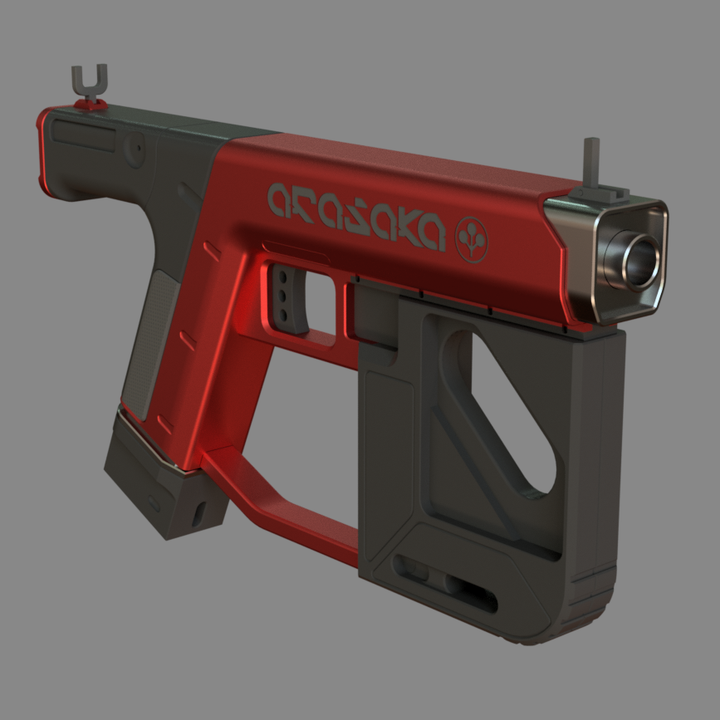 3D Printable Arasaka Senkoh LX "Raiju" - Iconic Cyberpunk 2077 Pistol ...