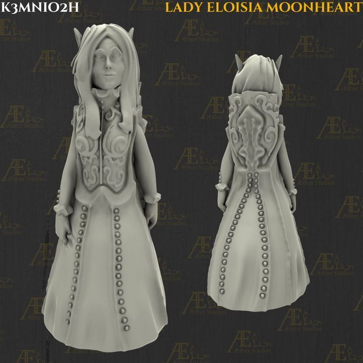 3D Printable KS3MNI02H - Lady Eloisia Moonheart by Aether Studios