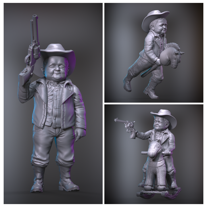 3D Printable HASBULLA Cowboy Set by Undefeated miniatures