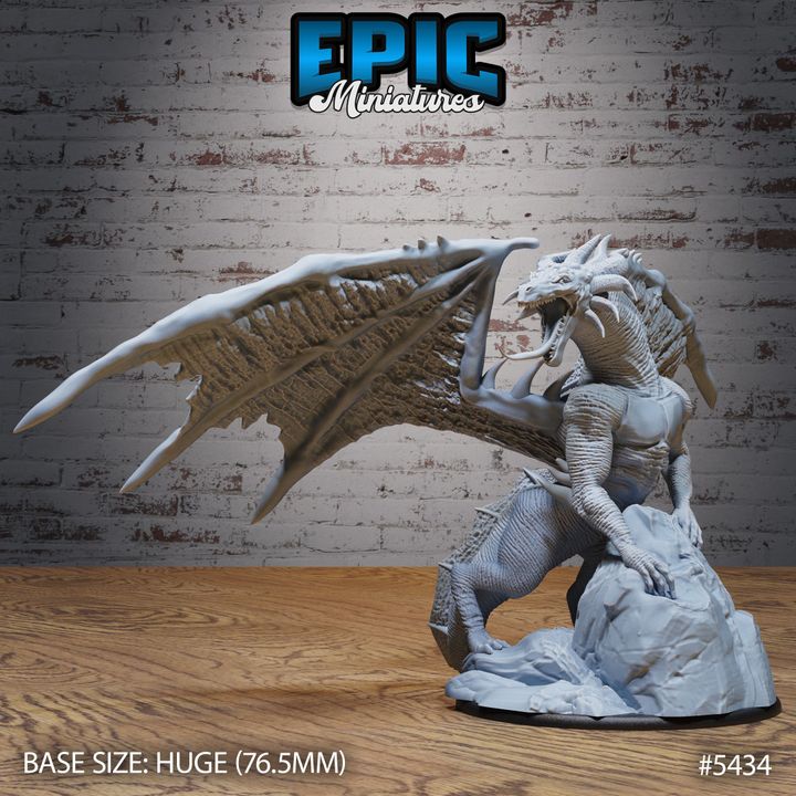3D Printable Poison Dragon Set / Legendary Drake / Mountain Monster ...