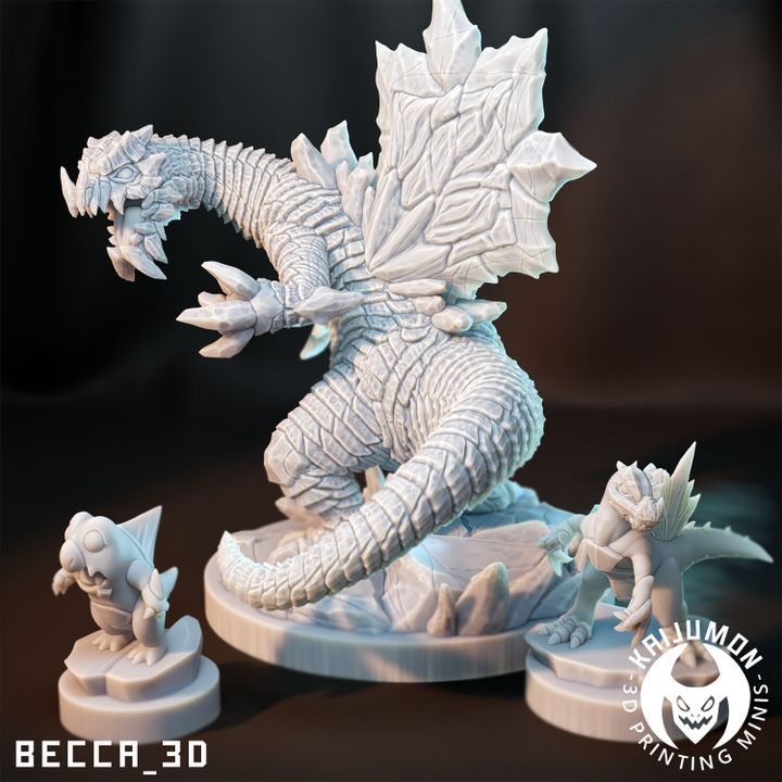 3D Printable Kaijumon Icezilla by Kaijumon