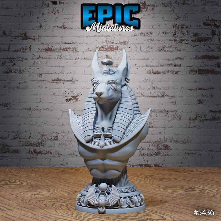 3D Printable Anubis God Bust / Egyptian Deity Decoration / Collectible ...