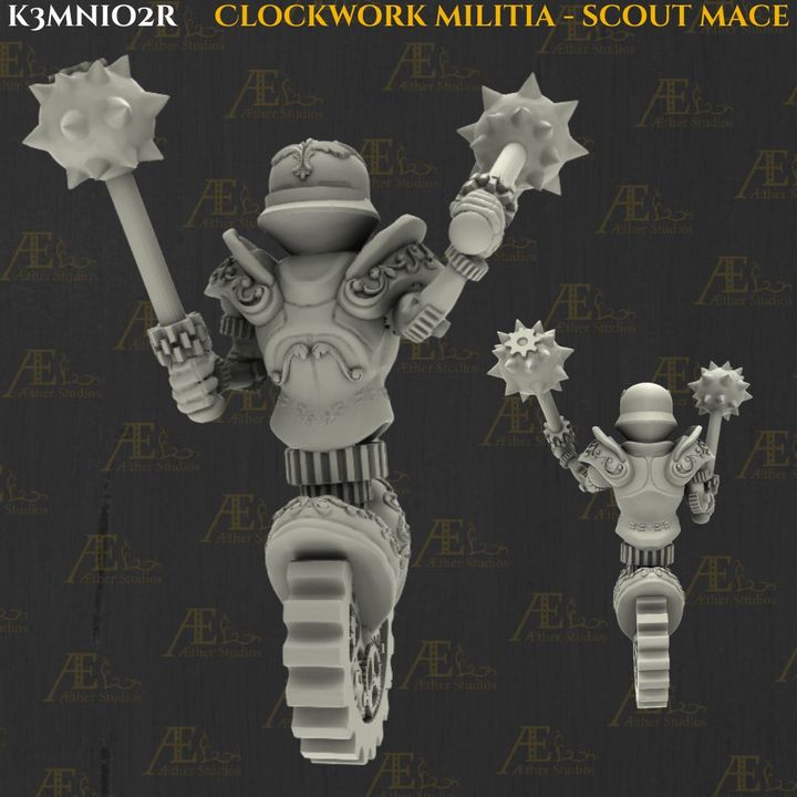 3D Printable KS3MNI02R - Clockwork Militia by Aether Studios