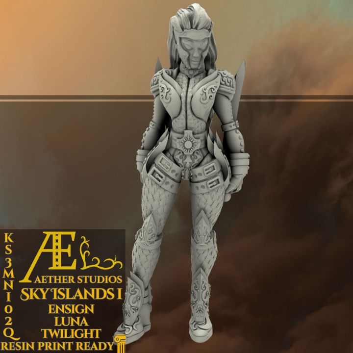 3D Printable KS3MNI02Q - Ensign Luna Twilight by Aether Studios
