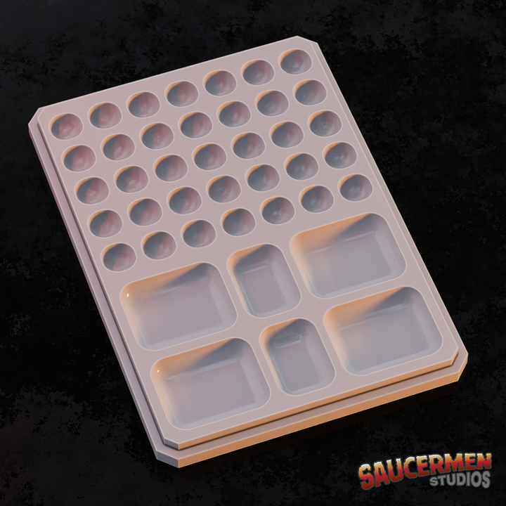 3D Printable Texture / Practice Palette: Paint Mixers by Saucermen Studios