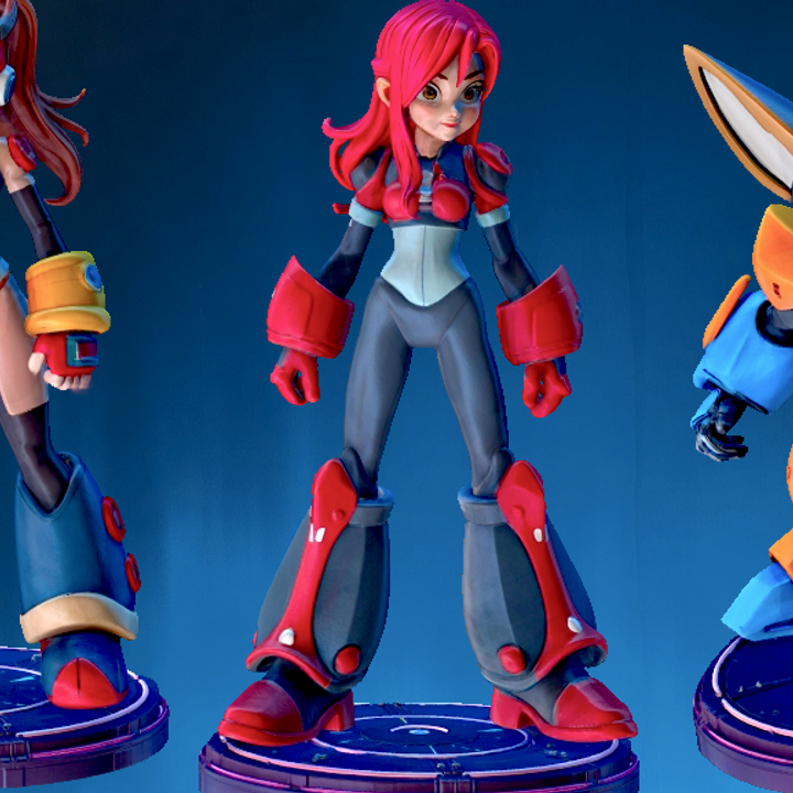 3D Printable REPLOID GALS by Mini Realms
