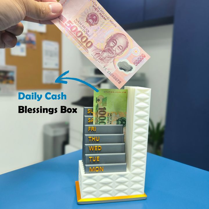 3D Printable Daily Cash Blessings Box by Studio Tridimen