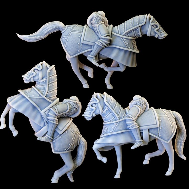 3D Printable Knight Horse Mounts - Modular Knights by ...