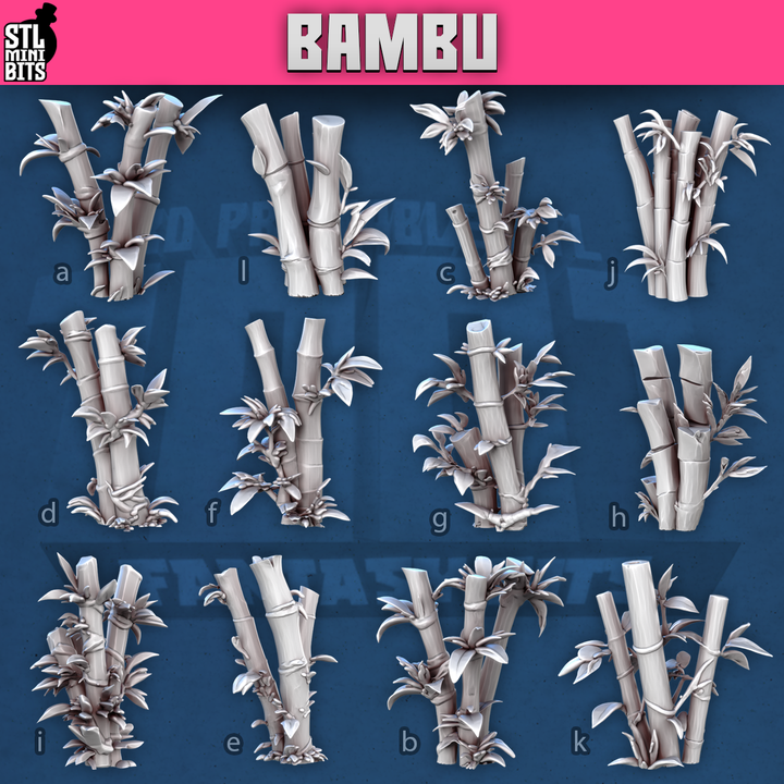 3D Printable 1001 Fantasy Bits - Bambu by STL Mini Bits